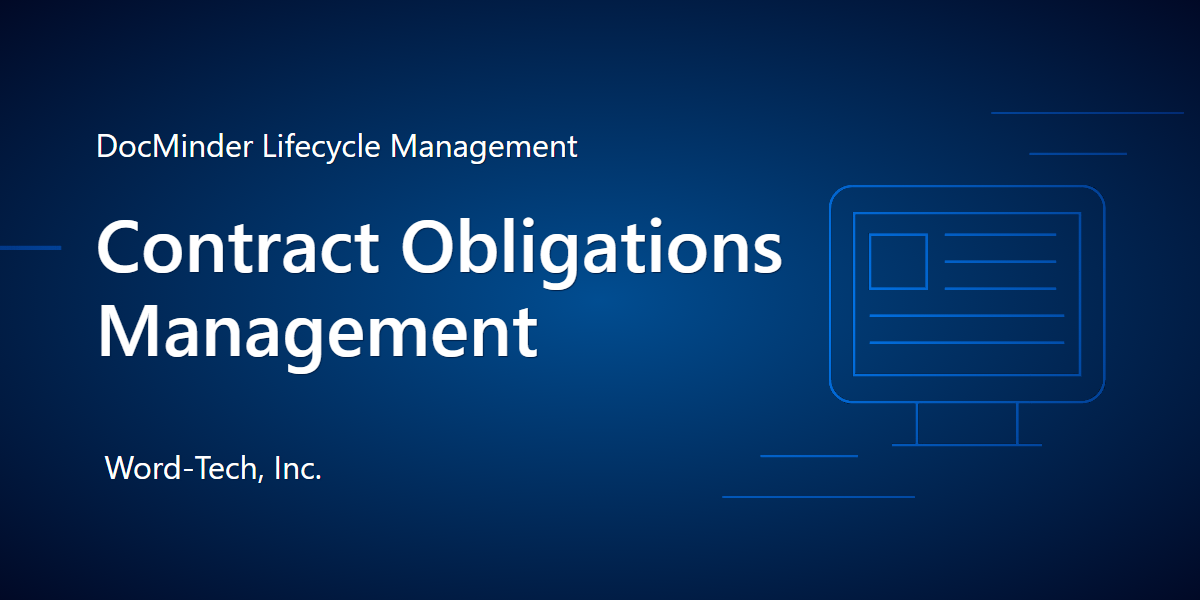Contract Obligation Management | Word-Tech